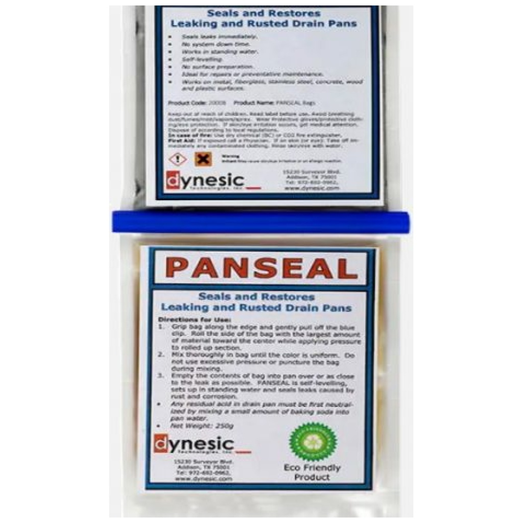 PANSEAL Drain Pan Coating in Burst-seal bags (250g) 12/case - JXT Company